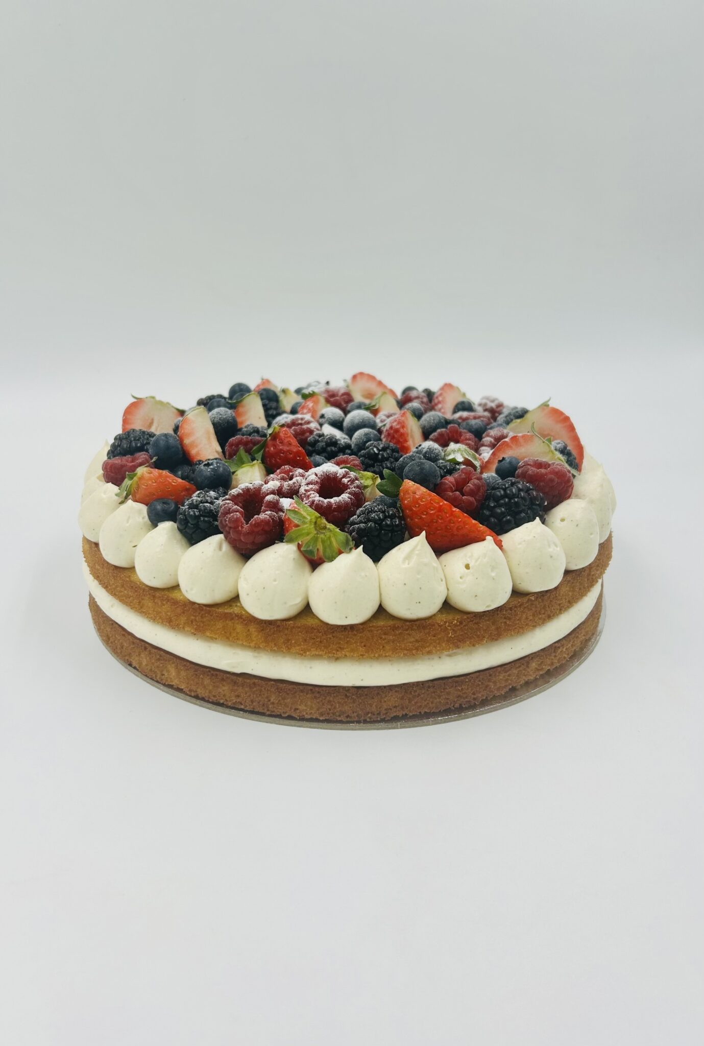 Berry & Cream Spong Cake - A Catering